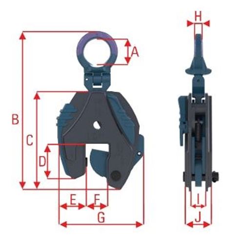 Spanset® 1/2 Tonne Exoset® Safety Lifting Clamps for Hardox - 1T ...